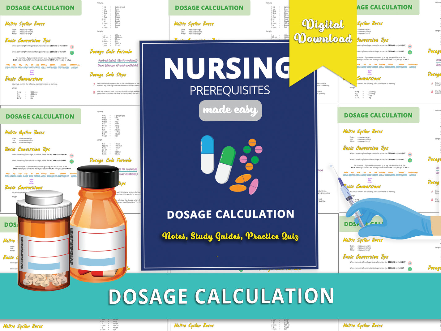 Dosage Calculation Study Guide | Dosage Calc Practice Test | Nursing N ...